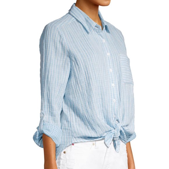 Time and Tru | Tops | Xxl22x Time Tru Stripe Button Front Top Shirt ...